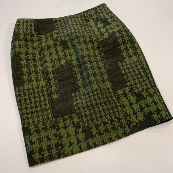 Carlisle | Skirts | Carlisle Green Black Pencil Skirt Size 8 | Poshmark